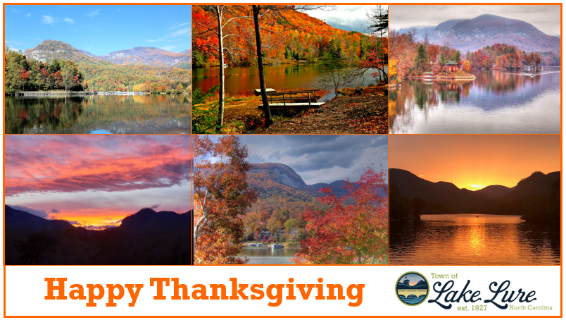 Happy Thanksgiving from the Town of Lake Lure | Lake Lure North Carolina