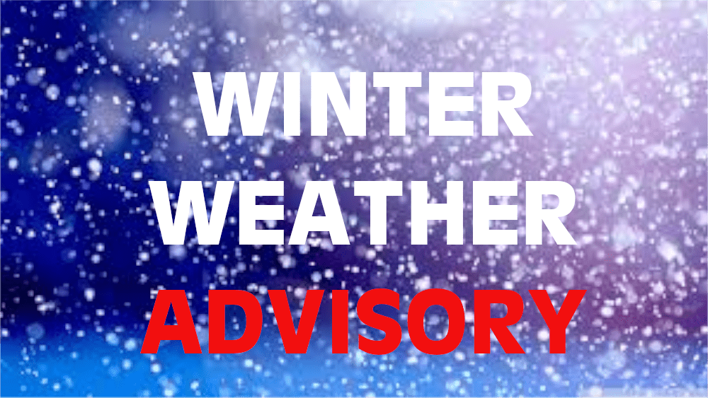 Winter Weather Advisory - Monday, January 8, 2024 - Tuesday, January 9 ...