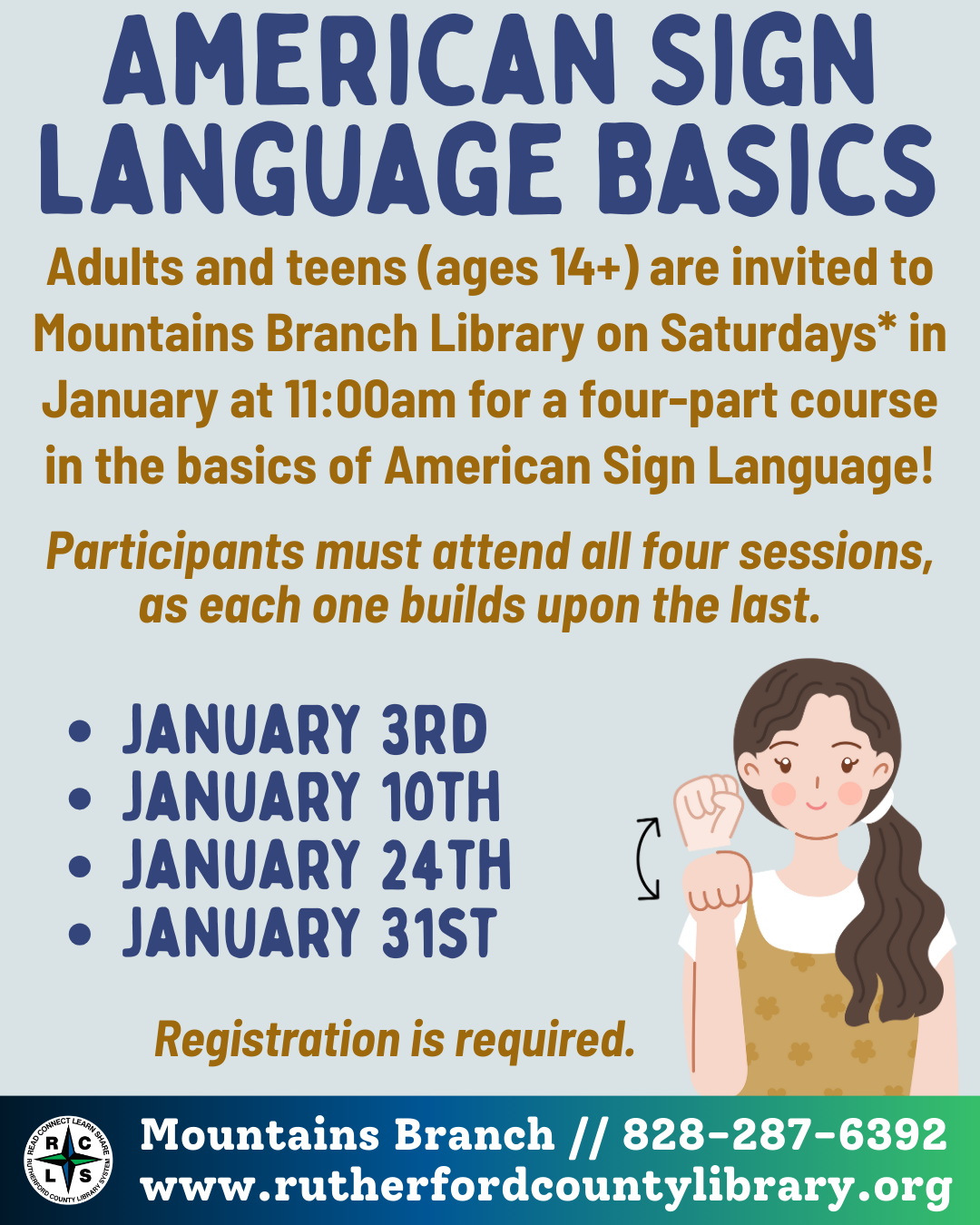 Mountains Branch Library Event - Learn the Basics of American Sign ...