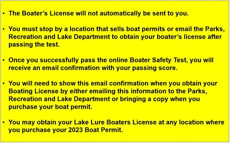 Lake Lure Boater Safety Course and Test | Lake Lure North Carolina
