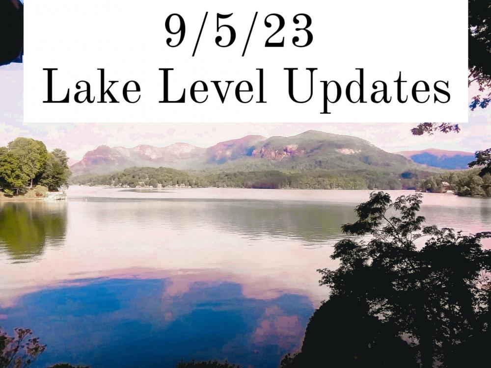 9/5/23 Lake Level Update | Lake Lure North Carolina