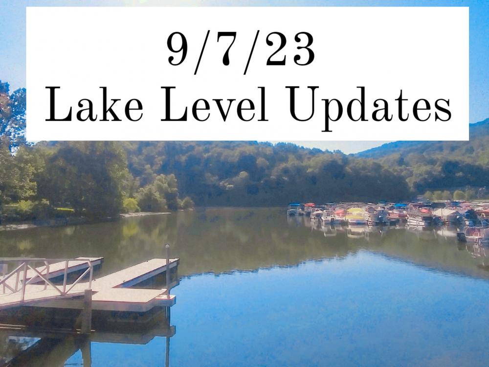 9/7/23 Lake Level Updates | Lake Lure North Carolina