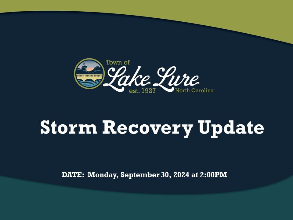 Lake Lure Storm Recovery Update - Monday, 9/30/24 2PM | Lake Lure North ...