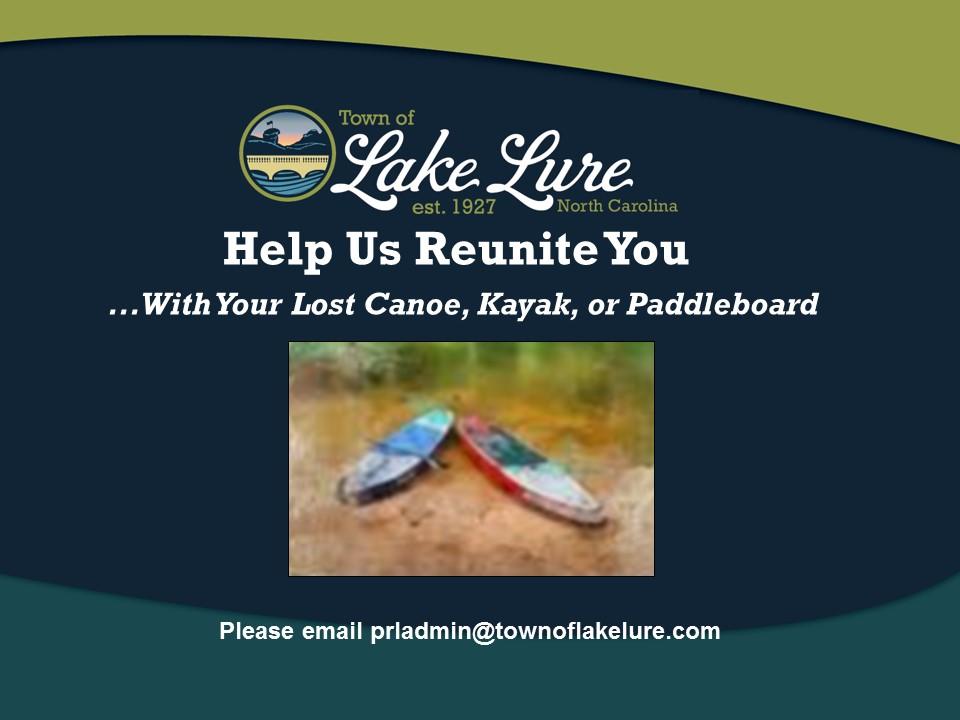 Is Your Non-Motorized Boat Missing? | Lake Lure North Carolina