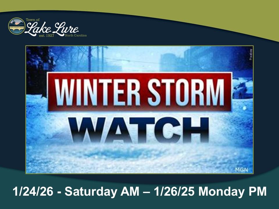 Winter Storm Watch Update | Lake Lure North Carolina
